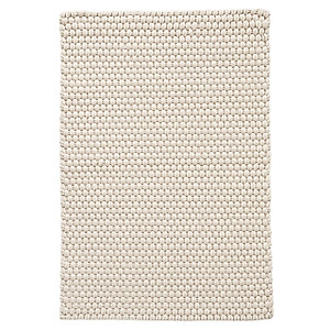 Dash and Albert Rope Indoor/Outdoor Area Rug - 2.5' x 12' Runner Ivory Solid Handwoven Accent Rug - Durable, Fade Resistant, Washable, High Traffic Friendly