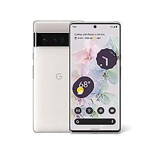 Google Pixel 6 Pro - 5G Android Phone - Unlocked Smartphone with Advanced Pixel Camera and Telephoto Lens - 256GB - Cloudy White