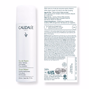 Caudalie Grape Water Moisturizing Face Mist - Soothing Organic Facial Spray to Instantly Hydrate and Strengthen the Skin Barrier, Safe for Sensitive Skin