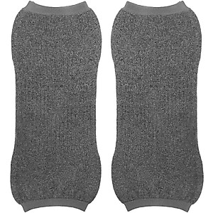 Thermal Knee Warmer Sleeve Winter Leg Brace Protector Circulation Improvement,Joint Pain Relief,Knee Arthritis Knitted Wool for Men Women Outdoor Sports Running Dancing Gym Yoga Fitness 1 Pair (Grey)