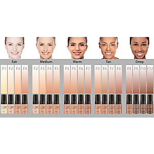 Luminess Air Basic Airbrush Makeup Kit and 9-Piece Silk 4-In-1 Airbrush Foundation Starter System, Warm Coverage - Quick, Easy and Long Lasting Application - Includes Primer, Blush and Glow