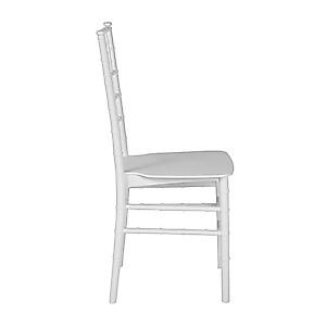 Flash Furniture 2 Pack HERCULES Series White Resin Stacking Chiavari Chair