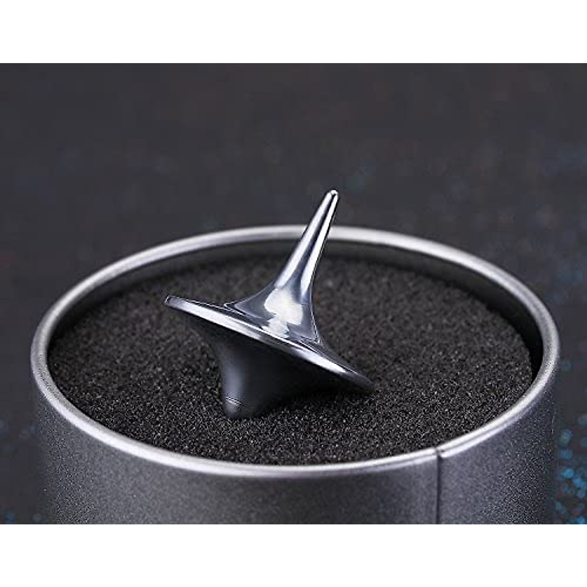 Rienar Accurate Spinning Top, Vintage Totem Zinc Alloy Silver Toy Gift