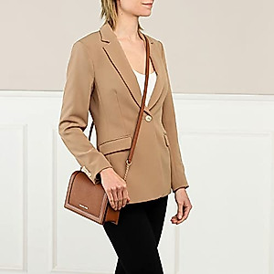 Michael Kors Jet Set Large Logo Crossbody (Brown)