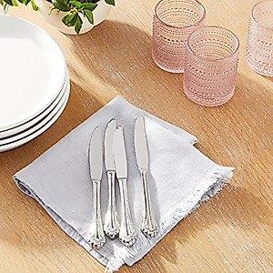 Oneida Marquette Fine Flatware Dinner Knives, Set of 4, 18/10 Stainless Steel, Silverware Set, Dishwasher Safe