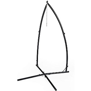 Zupapa Steel Hammock Swing Stand Adjustable Hammock Chair Swing Stand for Hanging Chairs Air Porch Loungers, Weather Resistant, Indoor Outdoor Deck Patio Yard