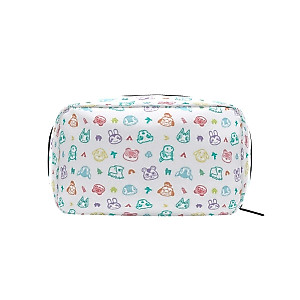Cosmetic Bag Portable and Suitable for Travel Animal Crossing Pattern Makeup bag with Zipper Pencil Bag Pouch Wallet