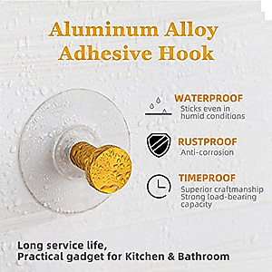 6 Pack Coat Hooks for Hanging, Adhesive Wall Hooks Heavy Duty Stainless Steel Hooks Robe Rack Waterproof Sticky Hanger for Towels Clothes Key Bag