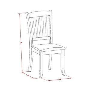 East West Furniture DODA9-MAH-C