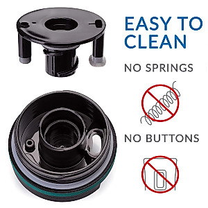 Cupture TWIST-TOP Vacuum-Insulated Stainless Steel Travel Mug, 16 oz, Winter White