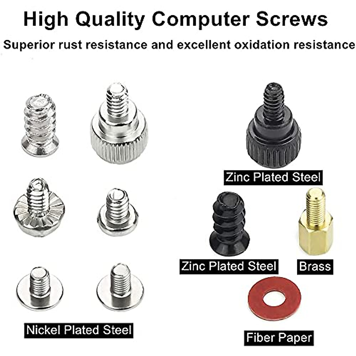 228PCS Personal Computer Screw,Pc Case Screws,Motherboard Standoffs for Hard Drive Pc Case Motherboard Fan Power Graphics