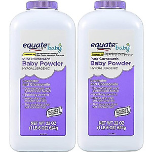 Pure Cornstarch Baby Powder with Lavender and Chamomile (22 oz - 2 Pack)