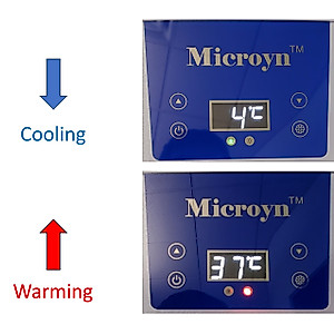 Microyn Mini Fridge, Portable Refrigerator, Cooler, Warmer with Glass Front and Digital Temperature Control, 110V AC and 12V DC Car Plugs (20L)