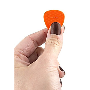 Snarling Dogs Brain TNSDB351 1.14 Guitar Picks, 12-Piece, Collectible Tin, Orange Nylon, 0 1.14mm