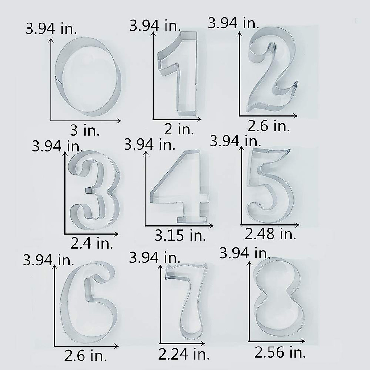 LILIAO Number 2 Cookie Fondant Biscuit Cutter for Birthday/Anniversary/Special Day - 2.6 x 4 inches - Stainless Steel