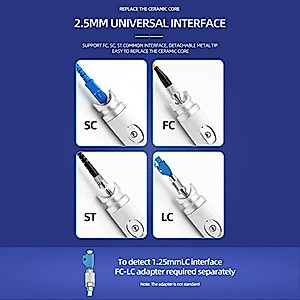 Fiber Optic Cable Tester 10KM Visual Fault Locator Fiber Fault Locator Tracker for 2.5mm Universal Connector