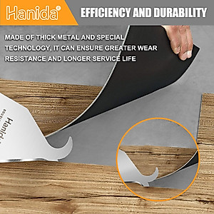 Hanida 3 Pcs Oscillating Saw Blades, Oscillating Multi Tool Hook Knife Blades, Multitool Blades for Cutting Roofing Shingles, PVC Carpet, Cardboard, fit Dewalt Milwaukee Rockwell Bosch Dremel Ryobi