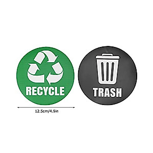 18Pcs Trash Sign, Environmental Label Recycle Trash Decal Stickers SelfAdhesive Waterproof Trash Can Decor