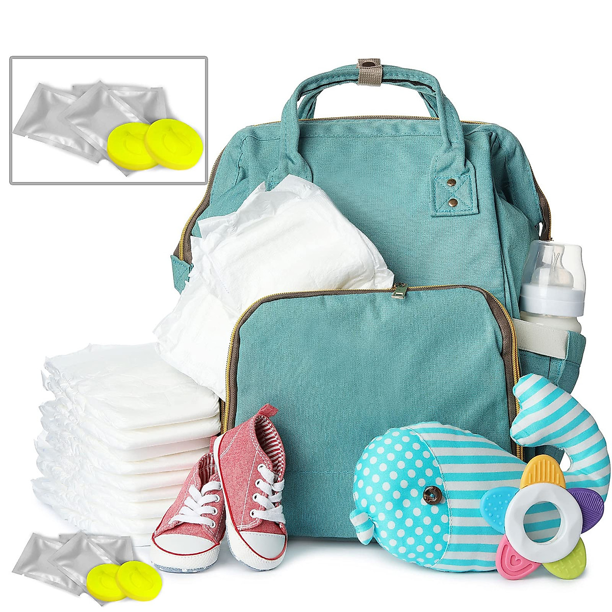 12 Pieces Diaper Pail Deodorizers Baby Diaper Deodorizing Disc Diaper Bucket Air Freshener Keep Diaper Pails Smelling Fresh, Yellow