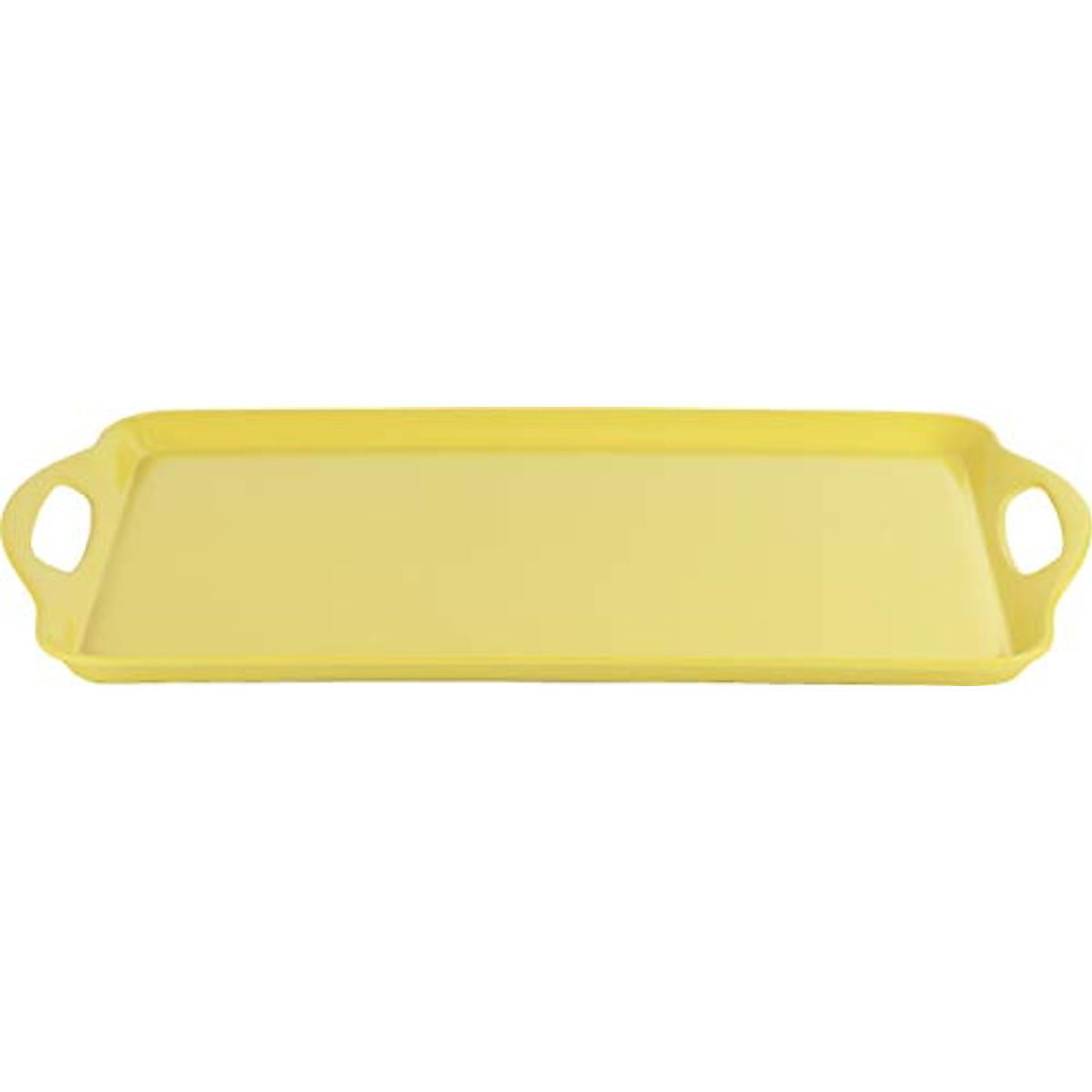 Reston Lloyd Calypso Basics Melamine Serving/Ottoman Handles, Rectangular Tray, Lemon