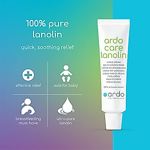 Ardo Care Lanolin Nipple Cream (10ml/0.3 fl.oz) - From Europe, 100% Pure Lanolin for Breastfeeding Moms, Provides Quick Soothing Relief for Sore Nipples, 10ml (0.3 fl.oz)