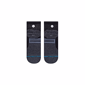 Stance Run Qtr St Socks (Small, Black)