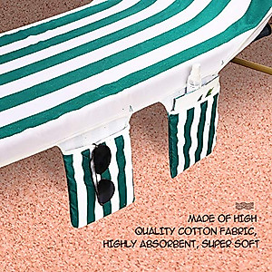 Beach Chair Cover,Pool Chaise Lounge Chair Cover with Pockets,Microfiber Chaise Lounge Chair Towel Cover for Hotel Vacation Sunbathing Garden Lawn Chair,No Sliding,Quick Drying.