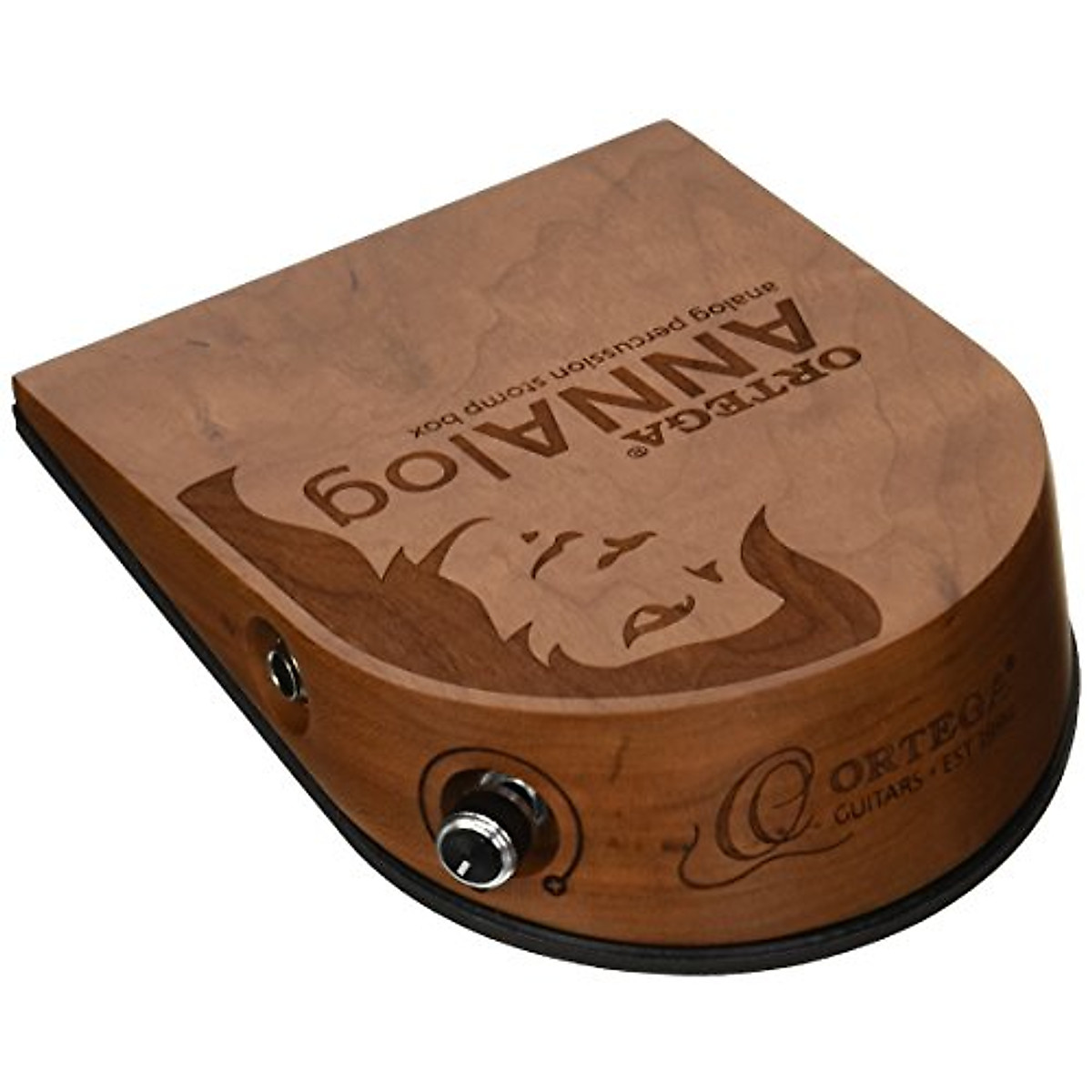 Ortega Guitars Analog Singer-Songwriter Stomp Box with Built-in Passive Piezo for Kick Sound, Natural (ANNALOG)