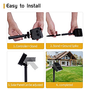 Kitmose Solar String Lights Outdoor Patio Lights,8 Modes 22 FT Christmas Fairy Lights Hanging Lights 50 LED for Balcony Backyard Porch,Solar Powered Auto On/Off (Warm White)