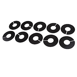 Kesoto Bothyi 10 Pack Clothing Rack Size Dividers Round Hangers Dividers, Baby Closet Size Dividers (10 Pack, Blank), Black