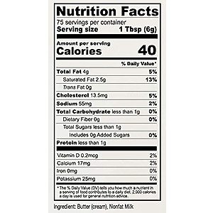 Anthony's Premium Butter Powder, 1 lb, Gluten Free, Non GMO, Made in USA, Keto Friendly, Hormone Free