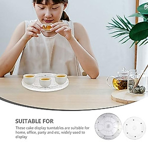 Garneck Food Tray Decorative Tray Creative Cake Turntable Baking Cake Stand Multi-Functional rotatable Plate 360-degree Rotating Plate to Rotate Table Decoration Acrylic Dining Table