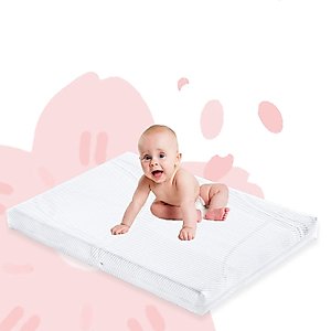 Ustenroya Pack n Play Mattress 38x24x3inch Travel Crib Mattress Portable & Lightweight Baby Mattresses, Removable Washable Cover 1'' Memory Foam & 2'' Foam for Dual Size Use