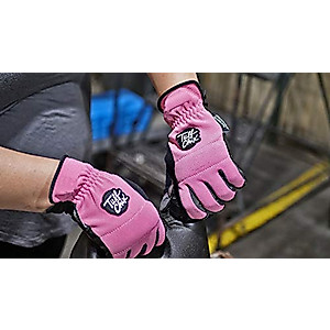 Ironclad Tuff Chix Women's Work Gloves TCX, Designed for Women's Hands, Performance Fit, Durable, Machine Washable, (1 Pair), X-LARGE Pink