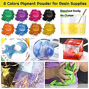 Thrilez Alphabet Resin Molds Kit with Alphabet Silicone Molds, Epoxy Resin, Mica Powder, Glitter, Foil Flakes, Tassels, Keychains, Jump Rings and Pin Vis for Resin Keychain Making