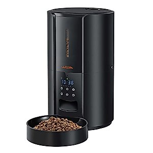 WOPET Automatic Cat Feeder, FT70 Plus 5L Auto Pet Dry Food Dispenser with Desiccant Bag for Cats and Dogs, Timed Cat Feeder Programmable 6 Meals Per Day, 10s Voice Recorder