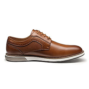 Bruno Marc Men's Plain Toe Casual Oxford Shoes Business Formal Derby Dress Sneakers Brown, Size 12, SBOX223M