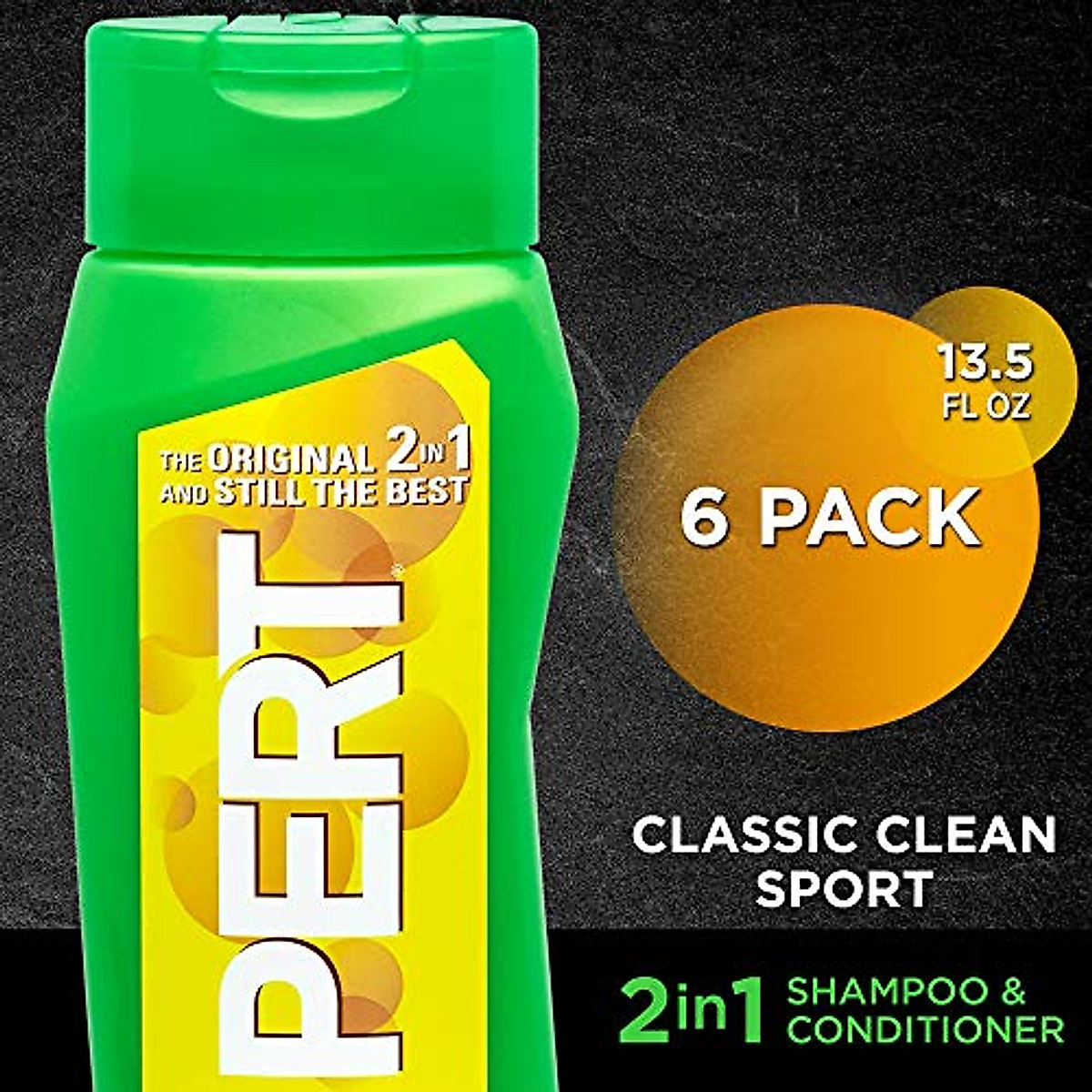 PERT 2-in-1 Classic Clean Sport Shampoo and Conditioner 13.5 Ounce (Pack of 6)
