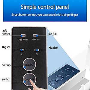 MIDFGU 15KG/24H Commercial Electric Ice Ice Cube Machine Small Milk Tea Shop Coffee Shop Desktop Ice Maker