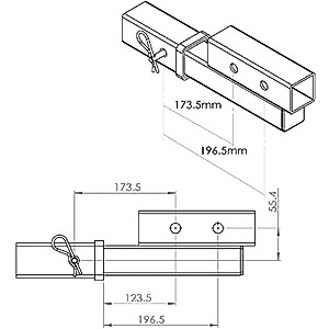 Ride KAC High-Low Hitch Adapter, Heavy Duty with Patented Anti-Wobble Mechanism, Drop Or Rise Hitch Height, 2" Hitch
