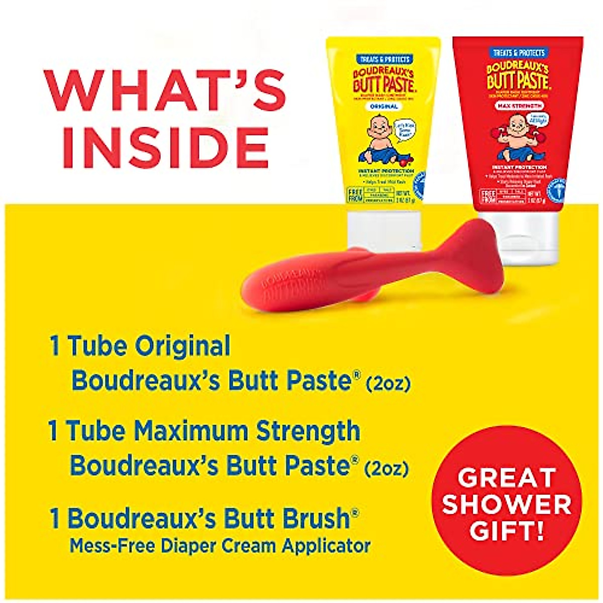 Boudreaux's Butt Paste Complete Rash Kicking Kit, Diaper Rash Cream Ointments for Baby & Applicator