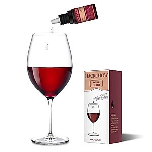 HackChow Wine Filters Remove Sulfites and Histamines, Reduce Tannins, Keep Away Allergies and Migraines, Taste the Charm of Wine, and Are Great Gifts for People and Parties.