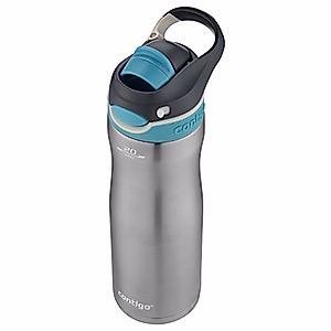 Contigo AUTOSPOUT Chug Chill Vacuum-Insulated Stainless Steel Water Bottle, 20 oz., Scuba Lid, SS/Scuba