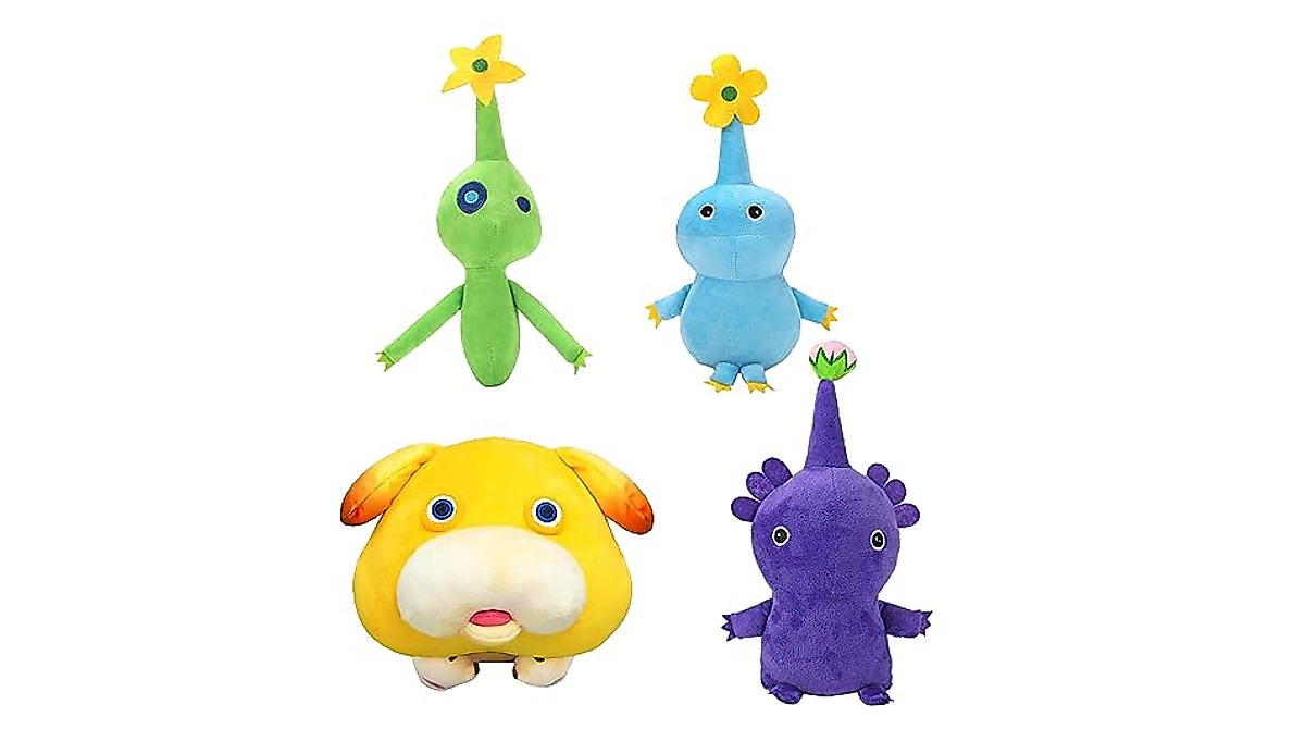 Adorable 4 PCS Pikmin Plush Toys - Perfect Gift for Fans