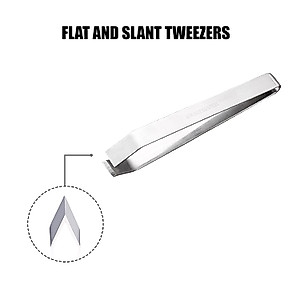 ANXVERS Fish Scaler Remover, 1 Pieces Kitchen Tweezers Stainless Steel Big and Small Tool, Precise Filet knifes for Fish Grip, Salmon Fillet Sushi knife,Tweezers Chicken Plucker -4inch