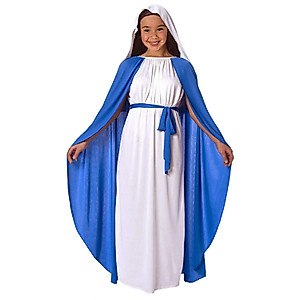 Morph Virgin Mary Costume For Kids, Virgin Mary Costume For Girls, Mary Costume For Children, Religious Dress Up, Large