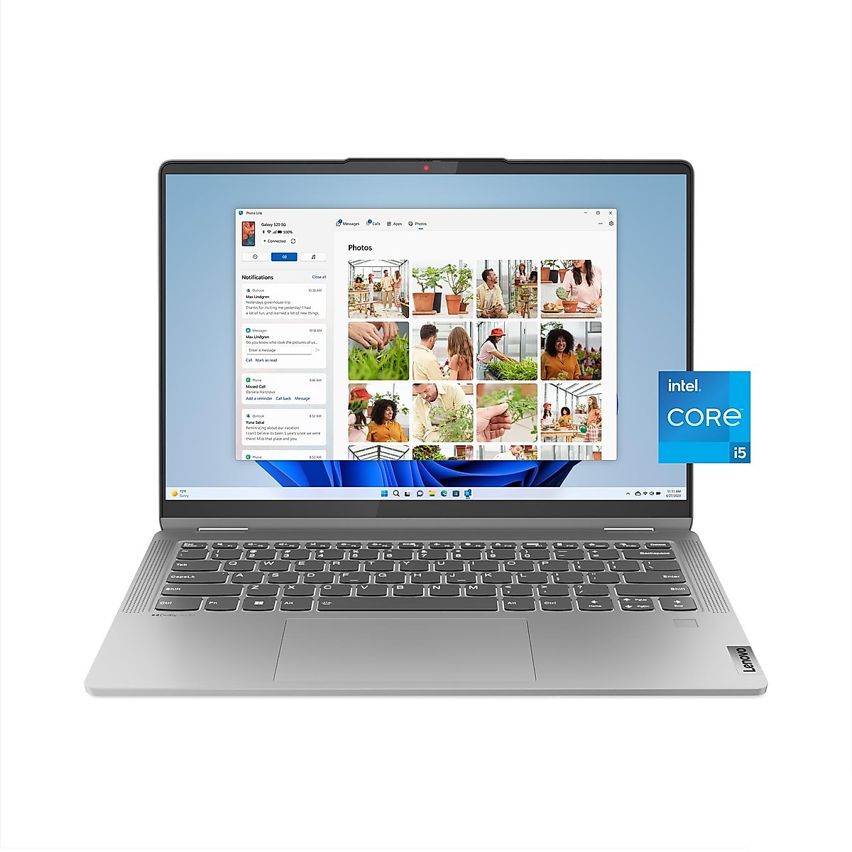 Lenovo IdeaPad Flex 5i - (2023) - Everyday Notebook - 2-in-1 Laptop Computer - Windows 11-14" WUXGA Touchscreen Display - 8GB Memory - 256GB Storage - Intel Core i5-1335U - Arctic Grey