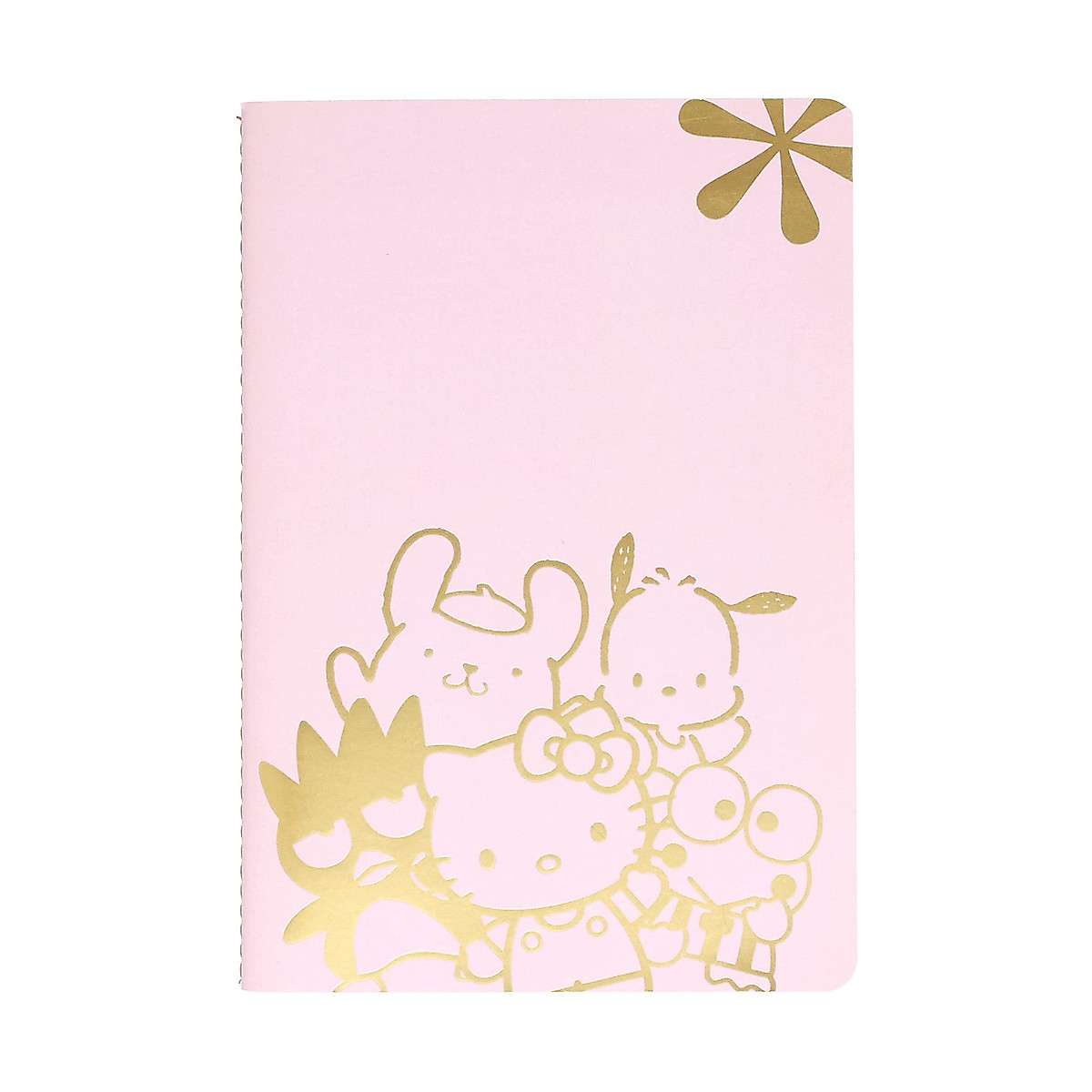 Erin Condren College Ruled Petite Journal - Hello Kitty and Friends Friendship Is Golden. 80 Lined Page Note Taking & Writing Notebook. Thick 80 lb. Mohawk Paper. Sewn-stitch binding