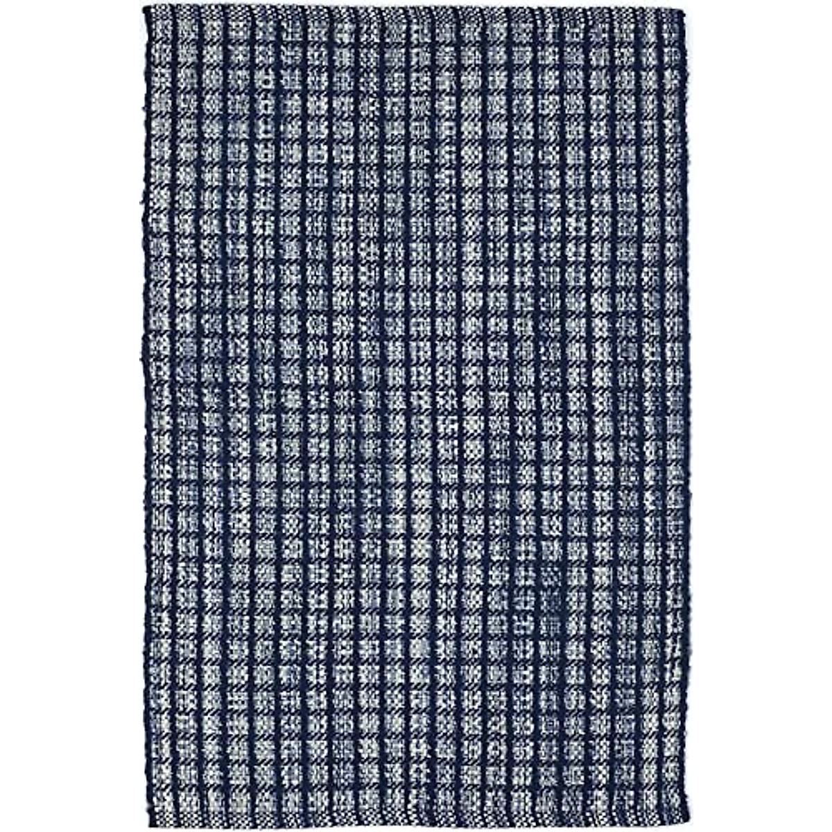 Dash and Albert Coco Indoor/Outdoor Area Rug - 8' x 10' Blue Plaid Handwoven Washable Accent Rug - Durable, Fade Resistant, High Traffic Friendly