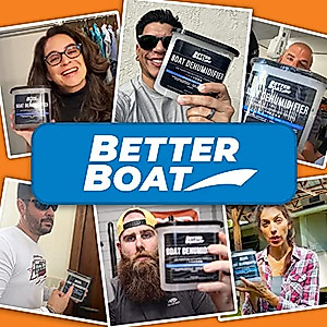 Moisture Absorber Boat Dehumidifier Moisture Absorbers Charcoal Smell Remover to Get Rid of Damp Smell & Humidity | No Refill for Basement, Closet, Home, RV or Boating Unscented Fragrance Free 2 Pack